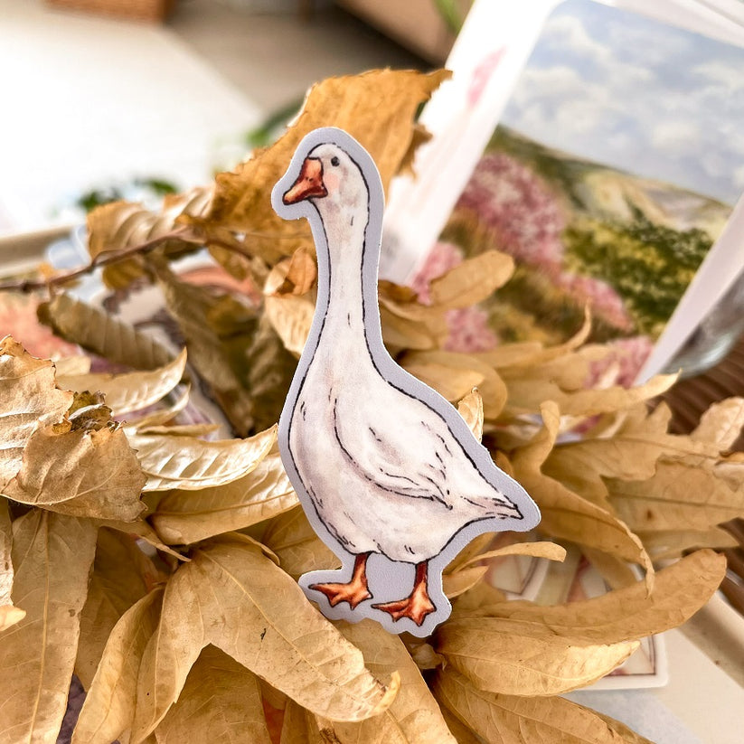 White Goose, Die Cut Vinyl Sticker – MELLOW DAYS