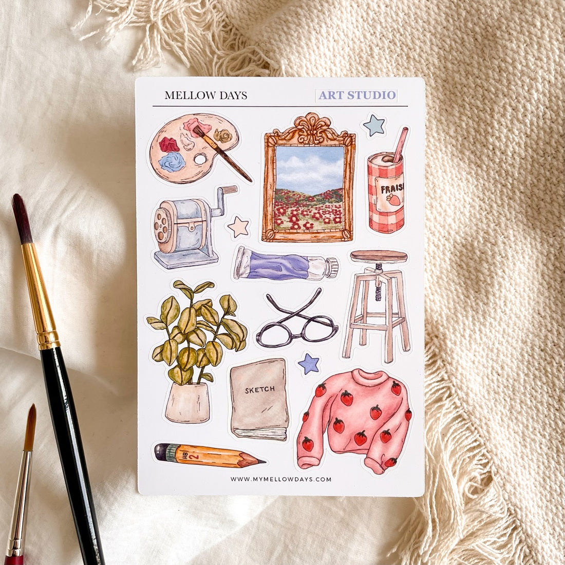 Art Studio Sticker Sheet – MELLOW DAYS