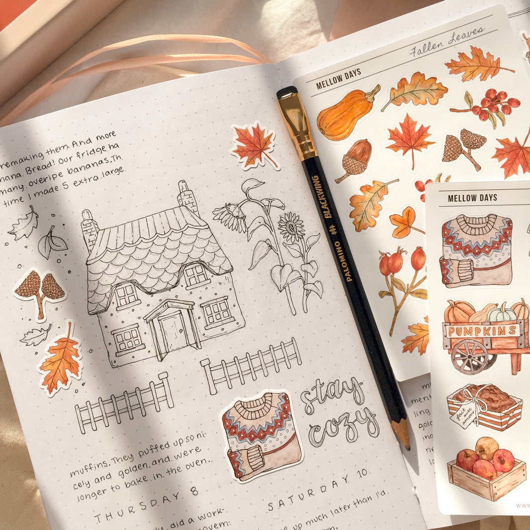 Mellow Days - Handmade Vinyl Sticker Sheets – MELLOW DAYS